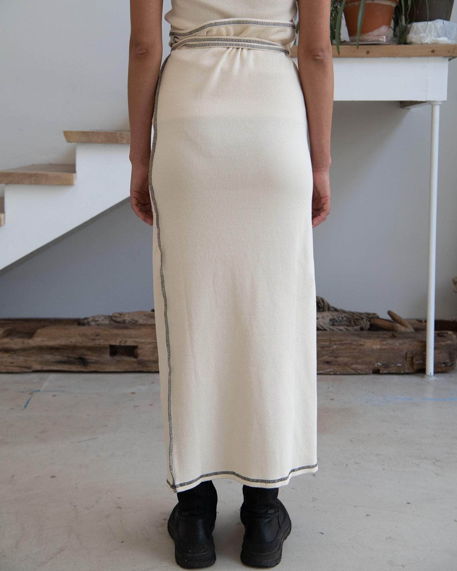 Garble Wrap Skirt in Assortment | Cotton hemp rib | en | Baserange