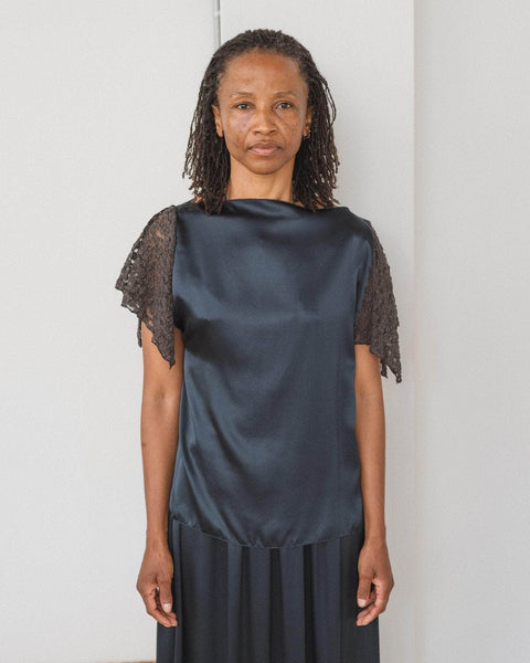 Olin Top in Assortment | Silk satin and lace | ja | Baserange